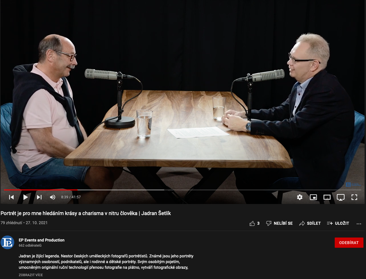 Povídání o práci Jadrana Šetlíka – Jadran Šetlík